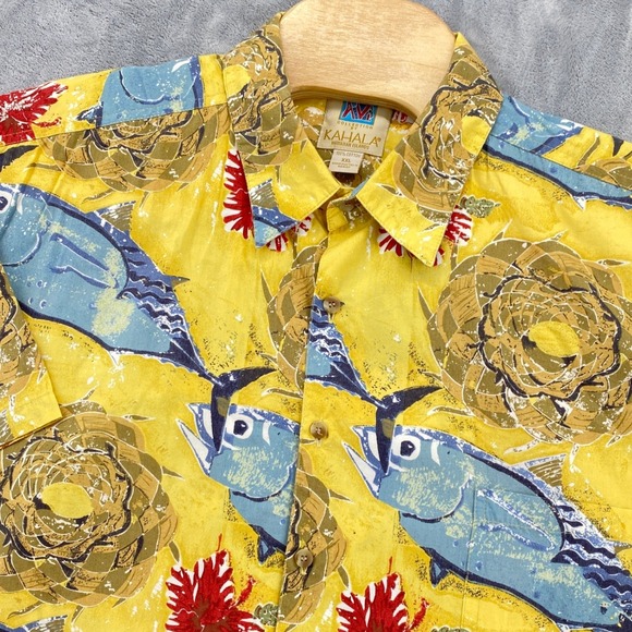 Kahala | Shirts | Kahala Avi Big Tuna Fish Hawaiian Vintage Button Up ...